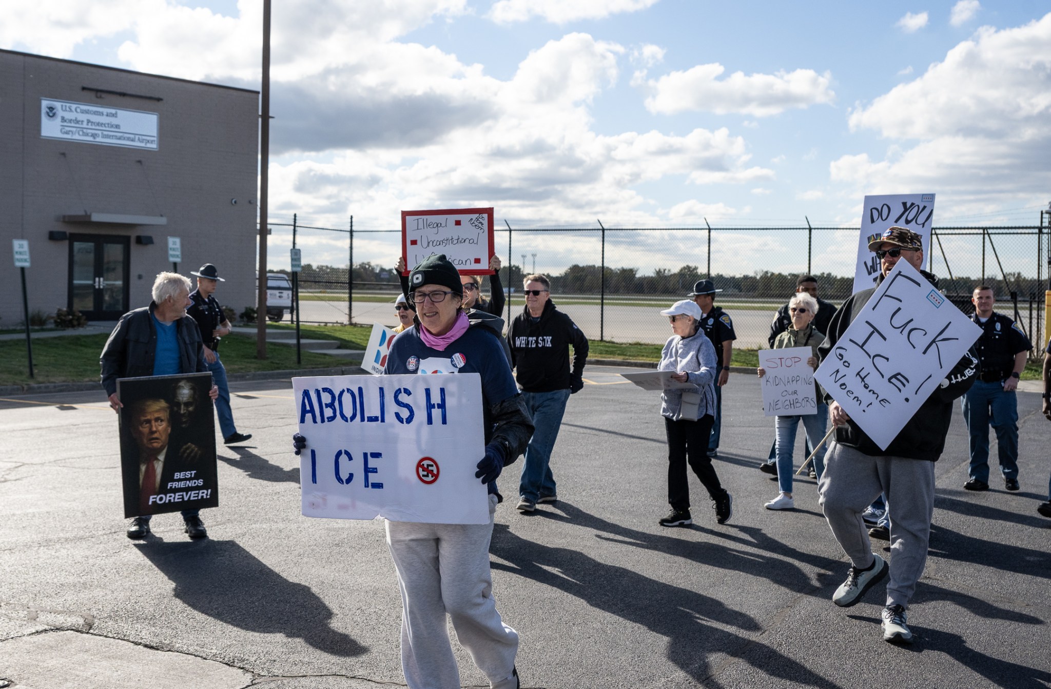 Homeland Security and ICE Arrive in Gary Amid Airport Protests ...