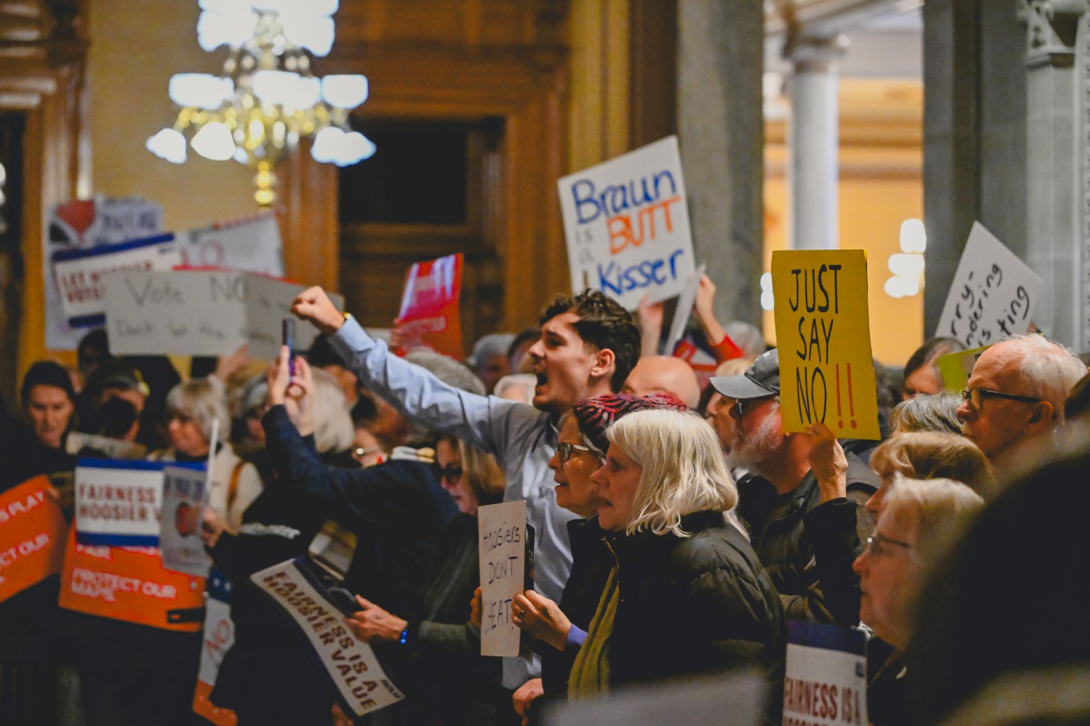 Hundreds Protest Indiana Redistricting Plan - Capital B Gary
